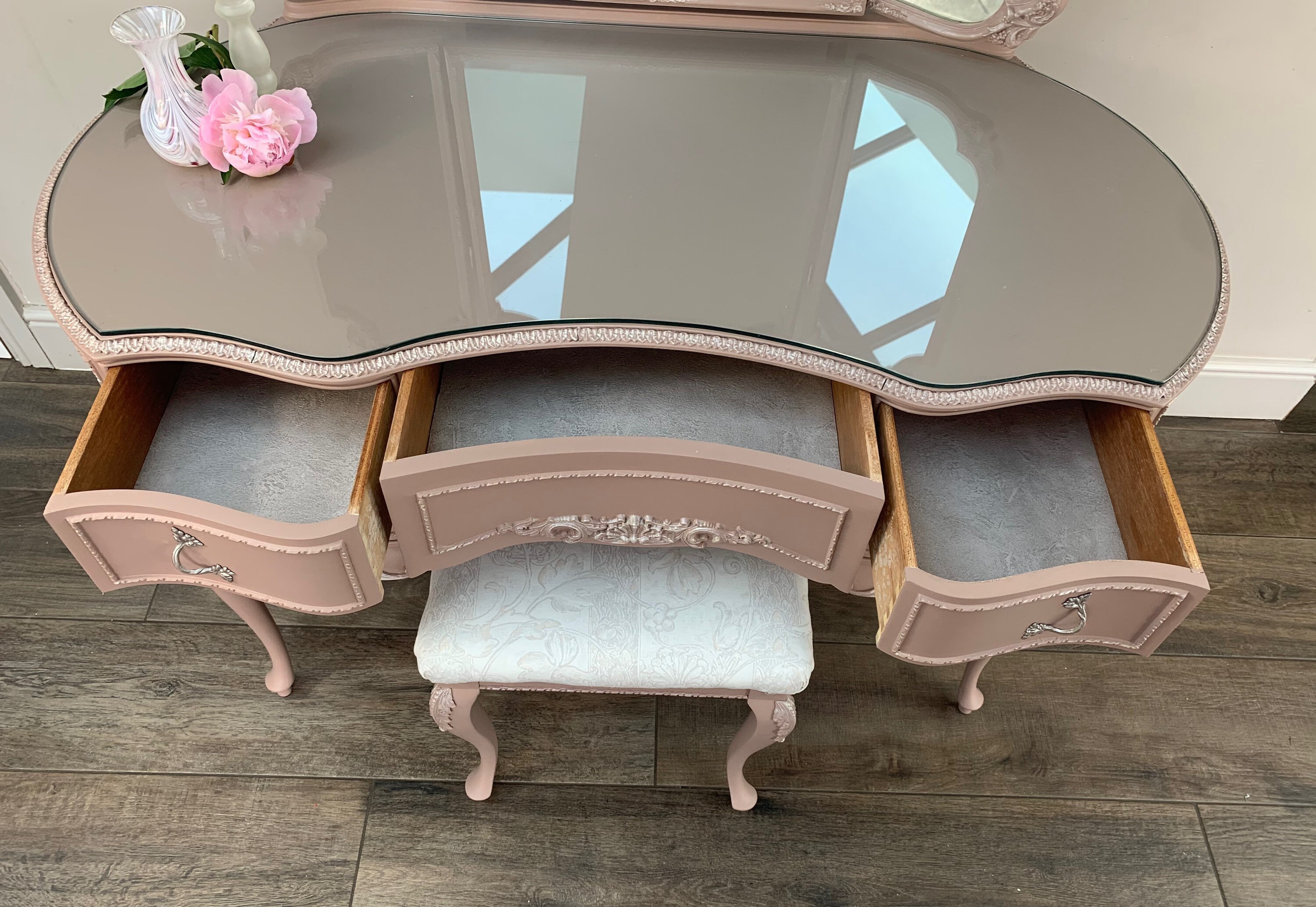 Pink Louis Olympus Dressing Table Vintage Hand Painted French - Etsy UK