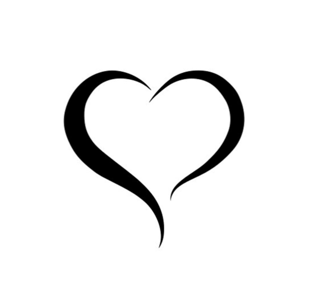 Open Heart Vinyl Decal - Etsy