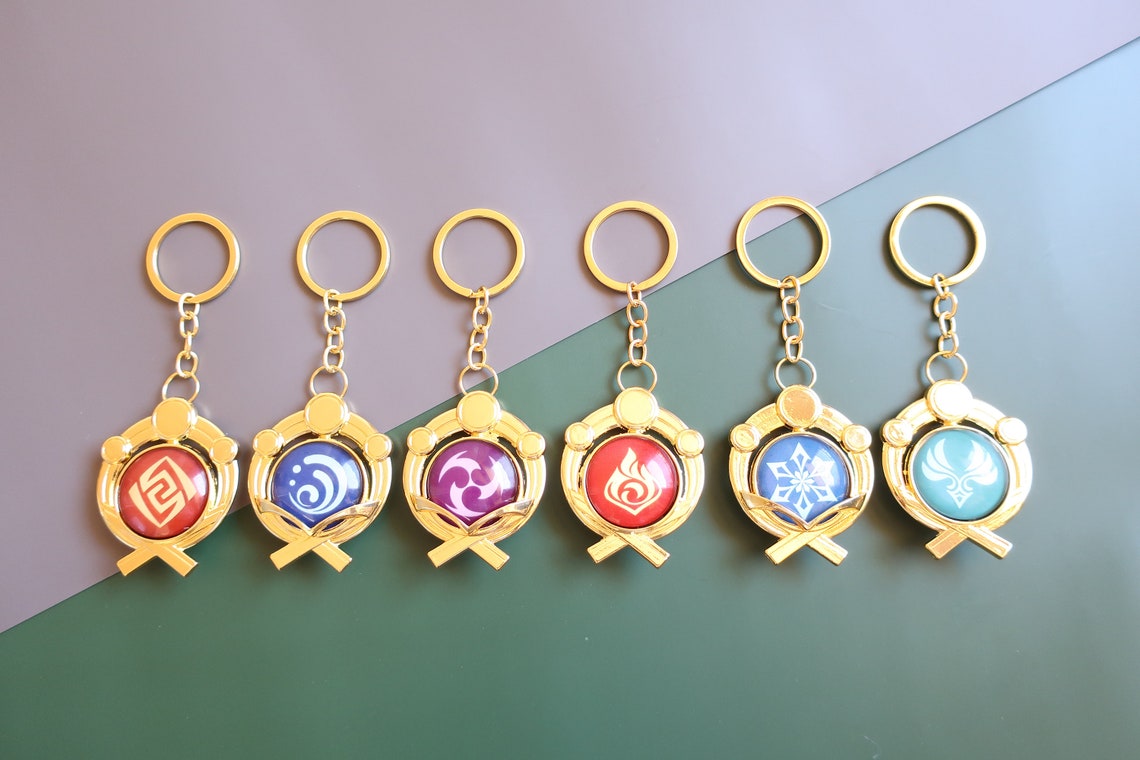 Genshin Impact Inazuma Vision Keychain Pyro Anemo Electro Geo - Etsy ...