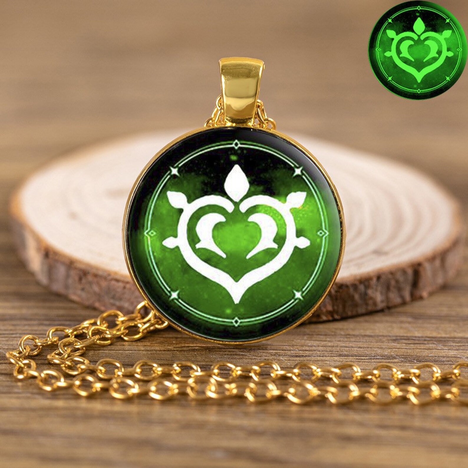 Genshin Impact Vision Inspired Necklace Glow in the Dark Genshin Impact ...