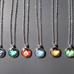 Genshin Impact Vision Inspired Necklace Glow in the Dark Genshin Impact ...