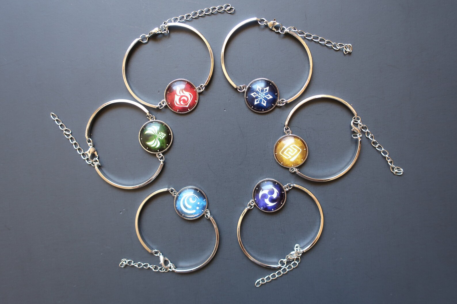 Genshin Impact Vision Bracelet Stainless Steel Glow in Dark | Genshin ...
