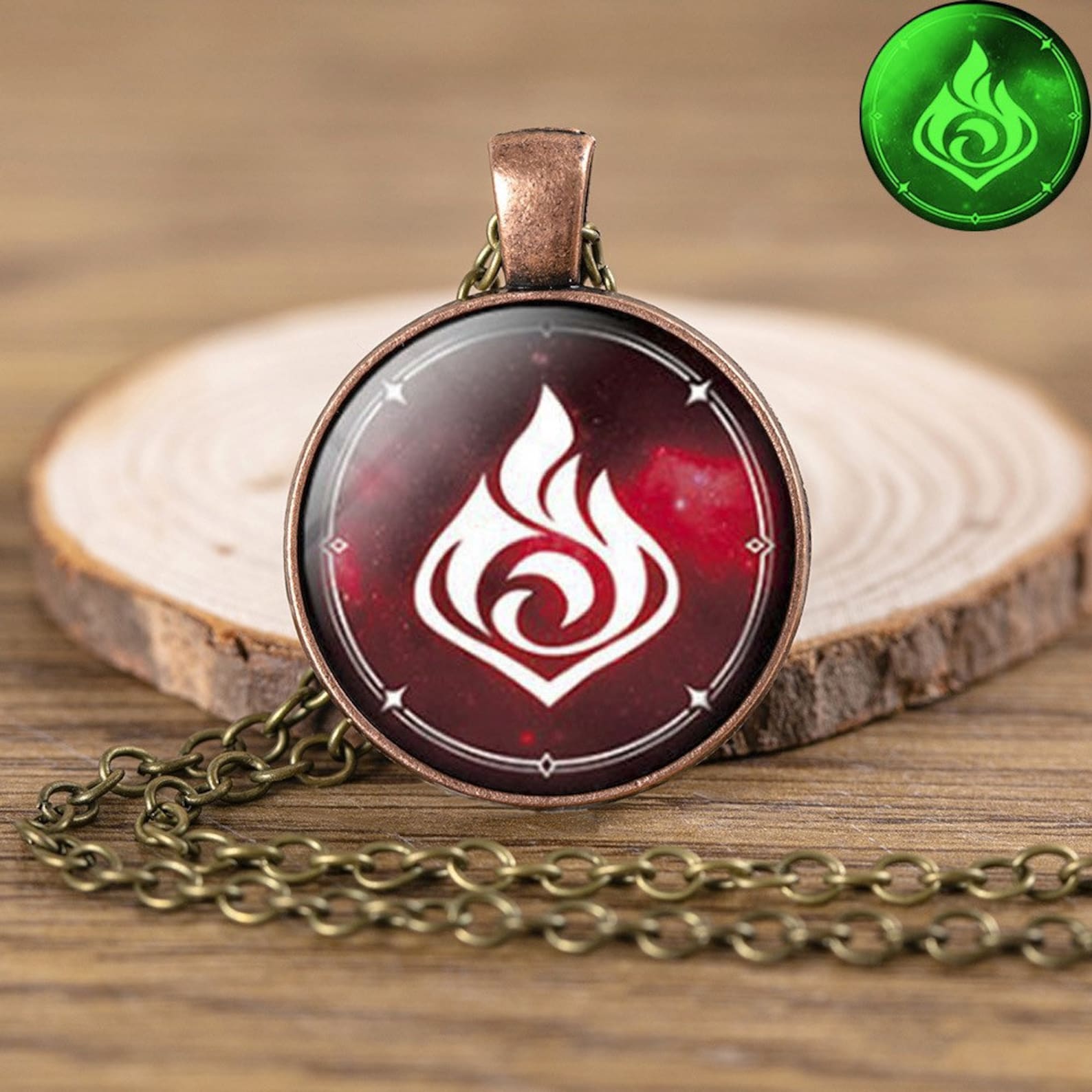 Genshin Impact Vision Inspired Necklace Glow in the Dark Genshin Impact ...