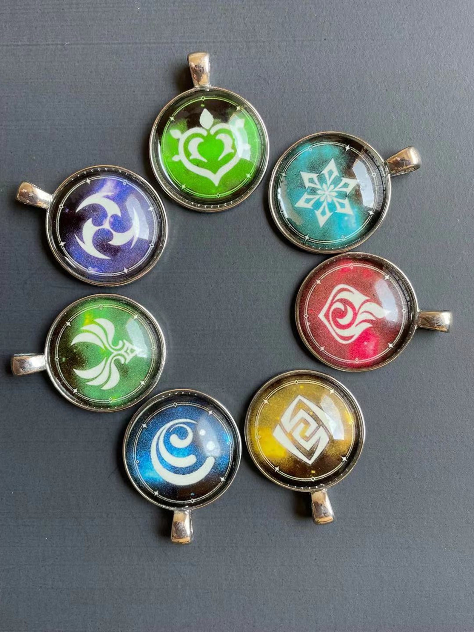 Genshin Impact Vision Inspired Necklace Glow in the Dark Genshin Impact ...