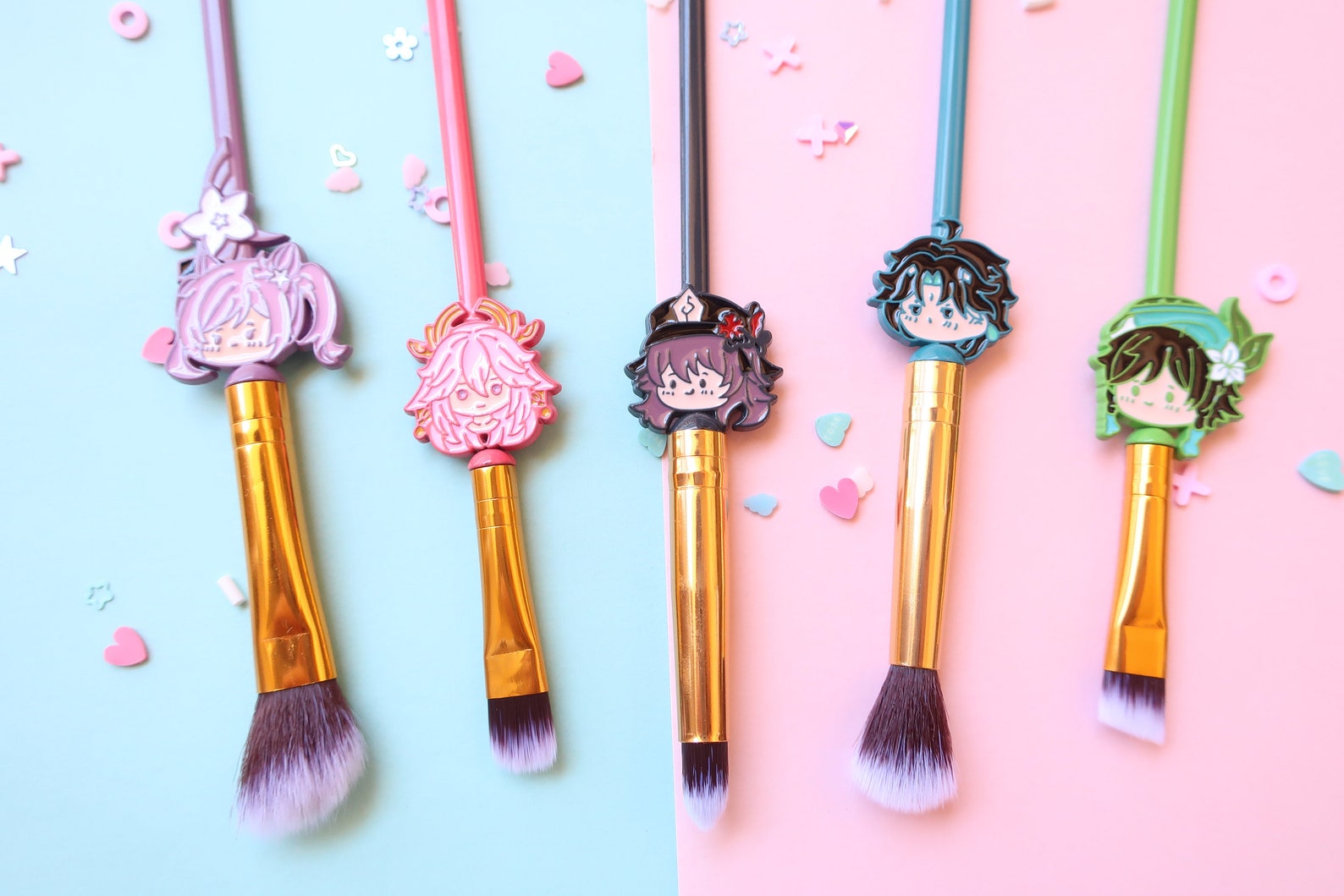 Beautiful Soft Genshin Impact Makeup Brush Set Genshin Impact Weapon ...