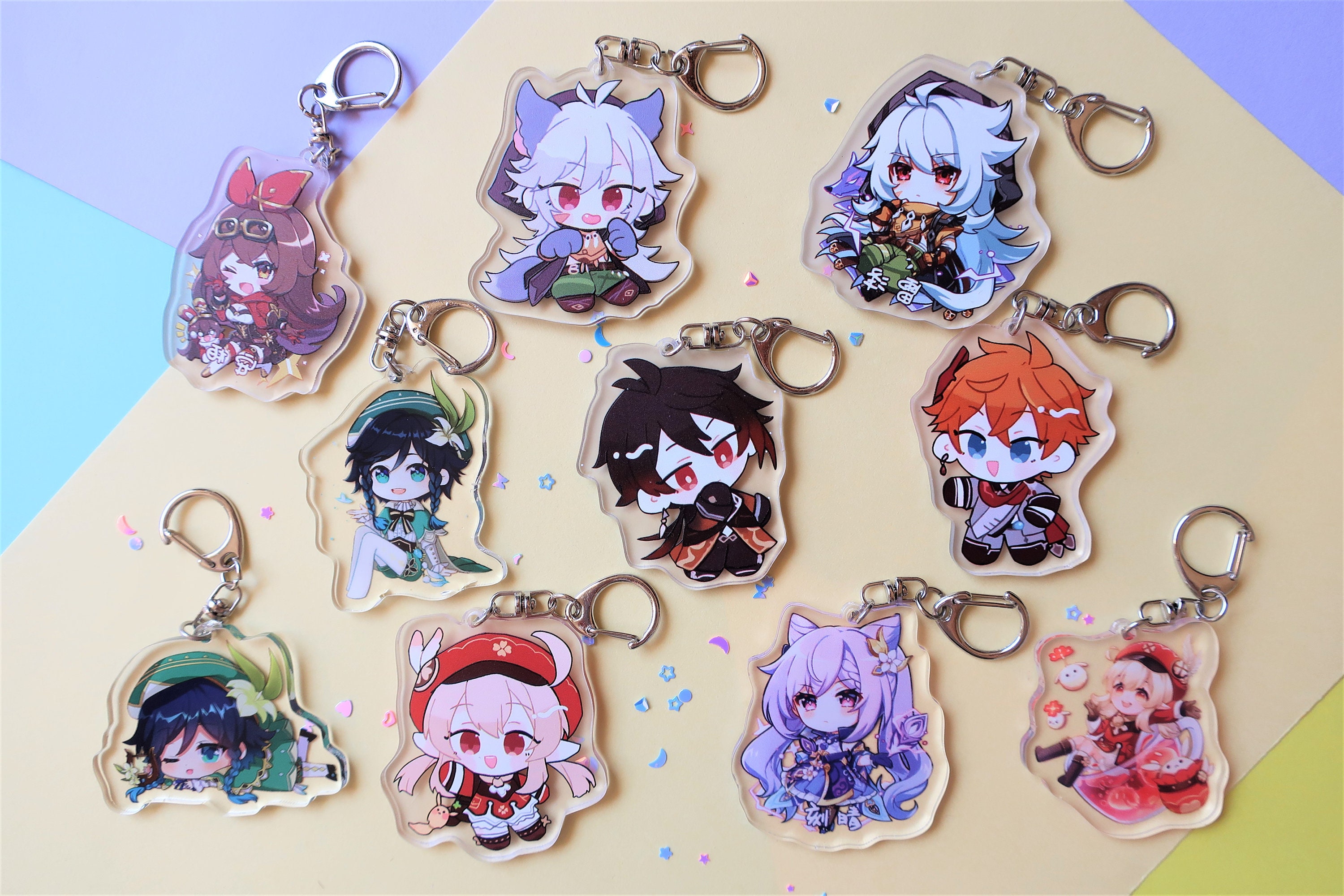 GRATIS Envío rápido GENSHIN Impact Keychain Charm Venti - Etsy España