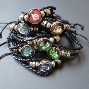 Genshin Impact Vision Bracelets Genshin Element Bracelets Glow in the ...