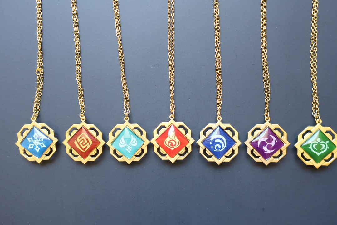 Genshin Impact Liyue Vision Necklace Glow in the Dark handmade Genshin ...