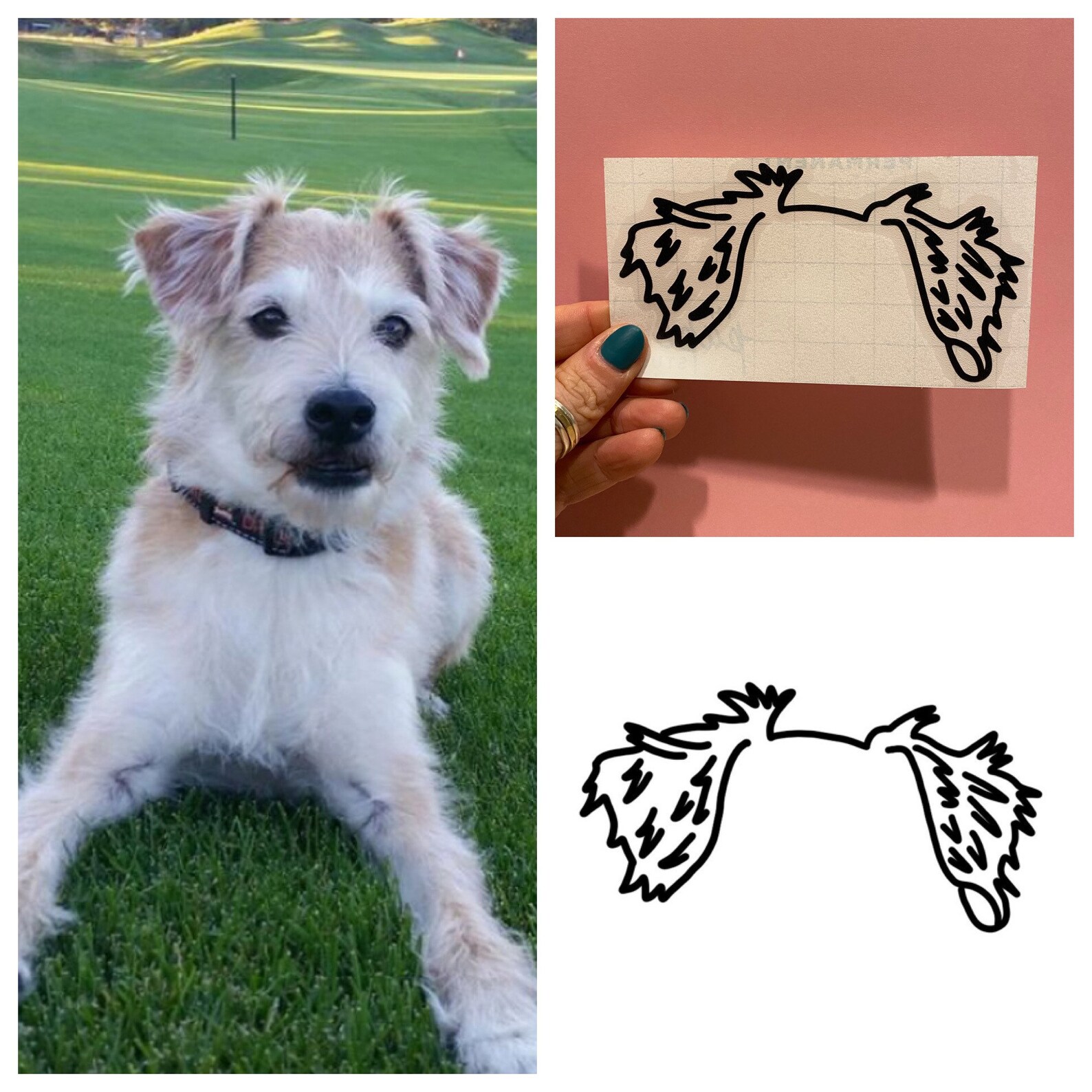Custom Dog Ear Decal/sticker - Etsy