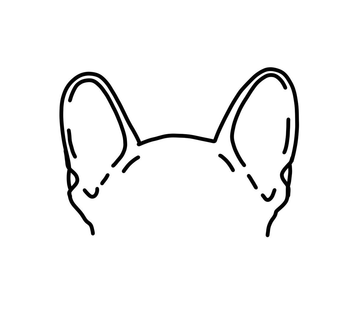 French Bull Dog Ears Outline Decal - Etsy