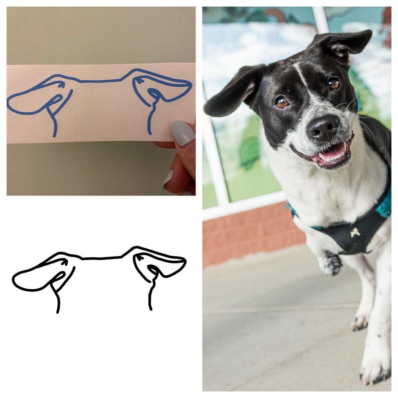 Custom Dog Ear Decal/sticker - Etsy