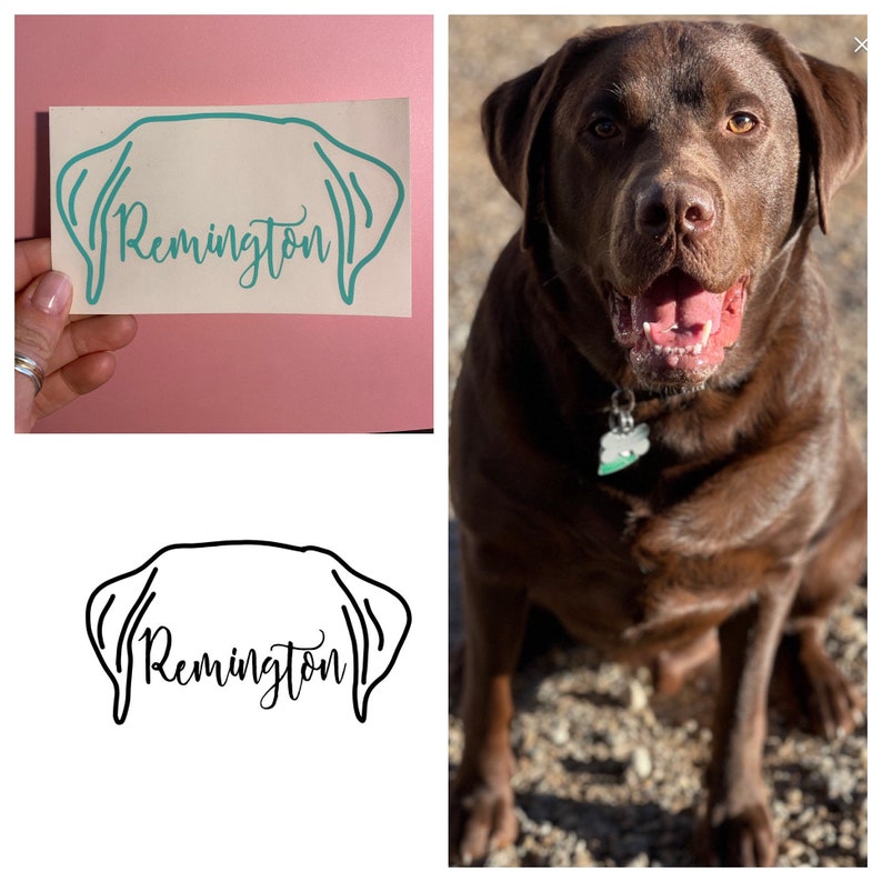 Custom Dog Ear Decal/sticker - Etsy