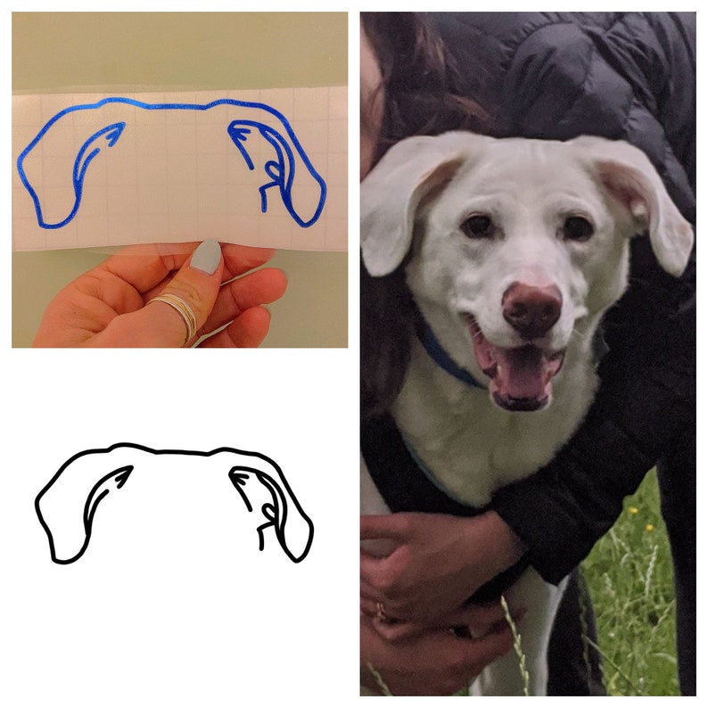 Custom Dog Ear Decal/sticker - Etsy