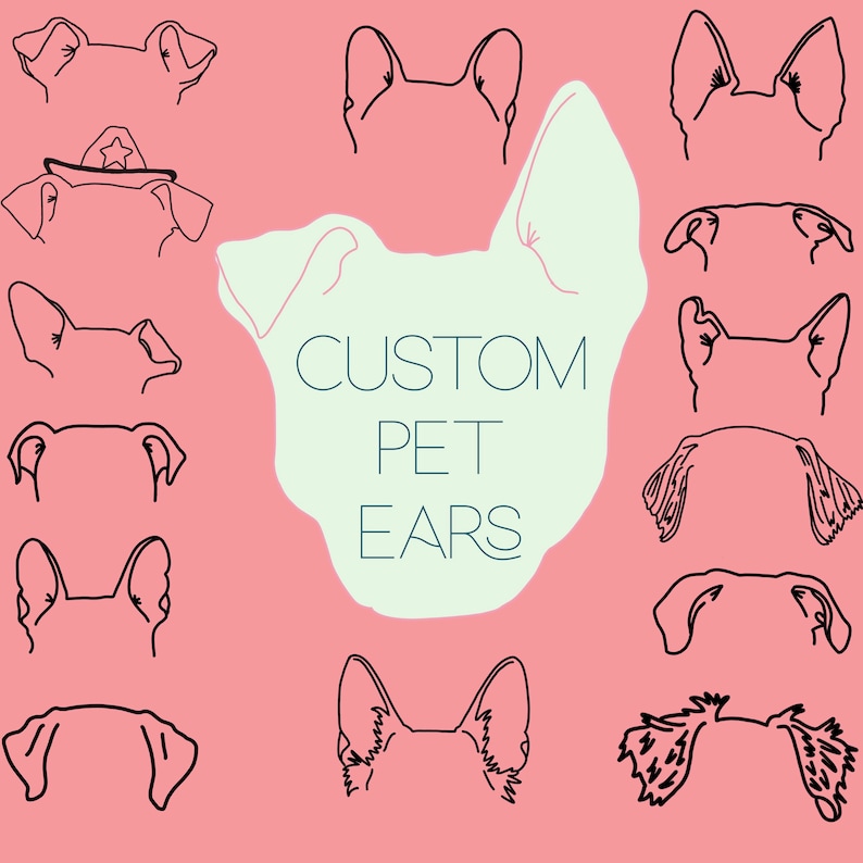 Custom Dog Ear Decal/sticker - Etsy