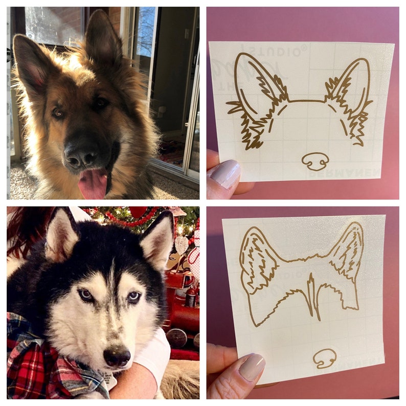 Custom Dog Ear Decal/sticker - Etsy