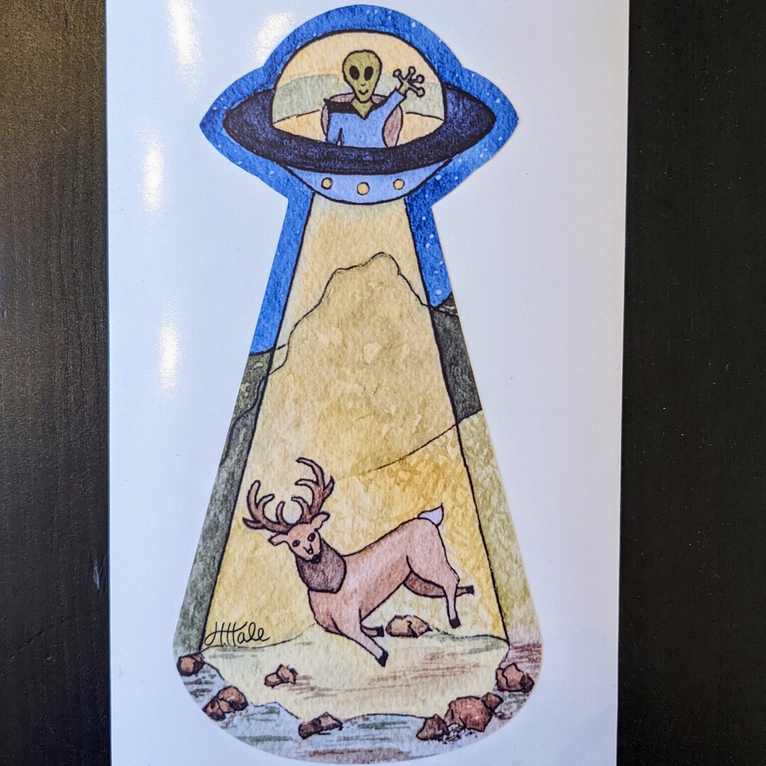 Alien Abduction Sticker - Etsy