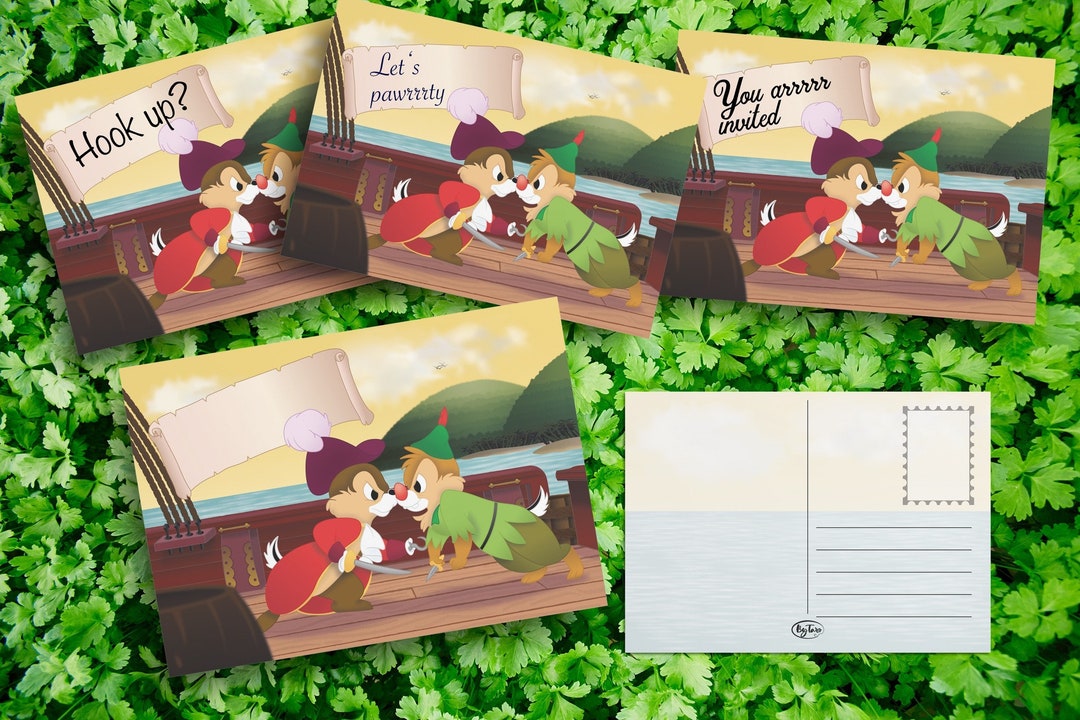 Postcards 12x Disney Inspired - Postcards / Art Prints - Chip and Dale ...