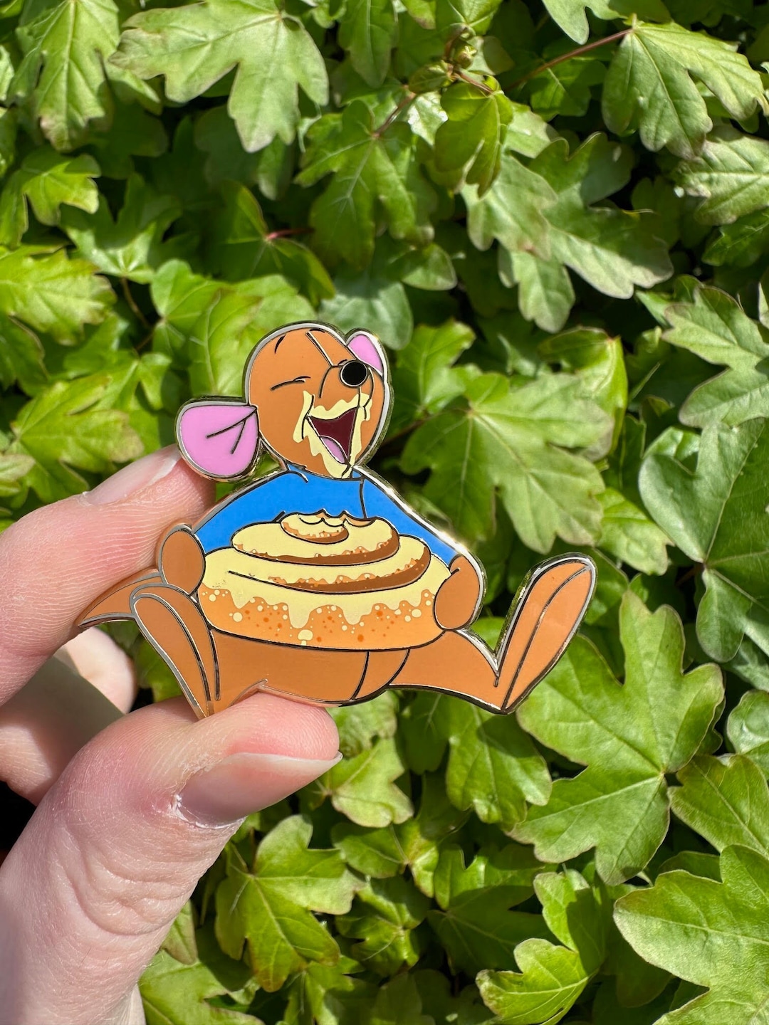 Roo With a Cinnamon Roll Enamel Pin - Cute Enamel Pin - Disney Inspired ...