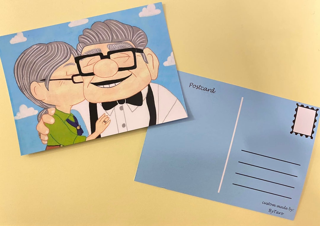 Postcard Carl and Ellie Old Disney Inspired Postcards / Art Prints UP ...