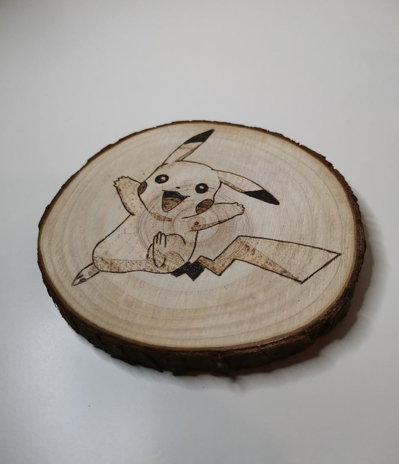 Custom Pokemon Pyrography Coaster Plaque Art Gift Pokemon Pokémon ...