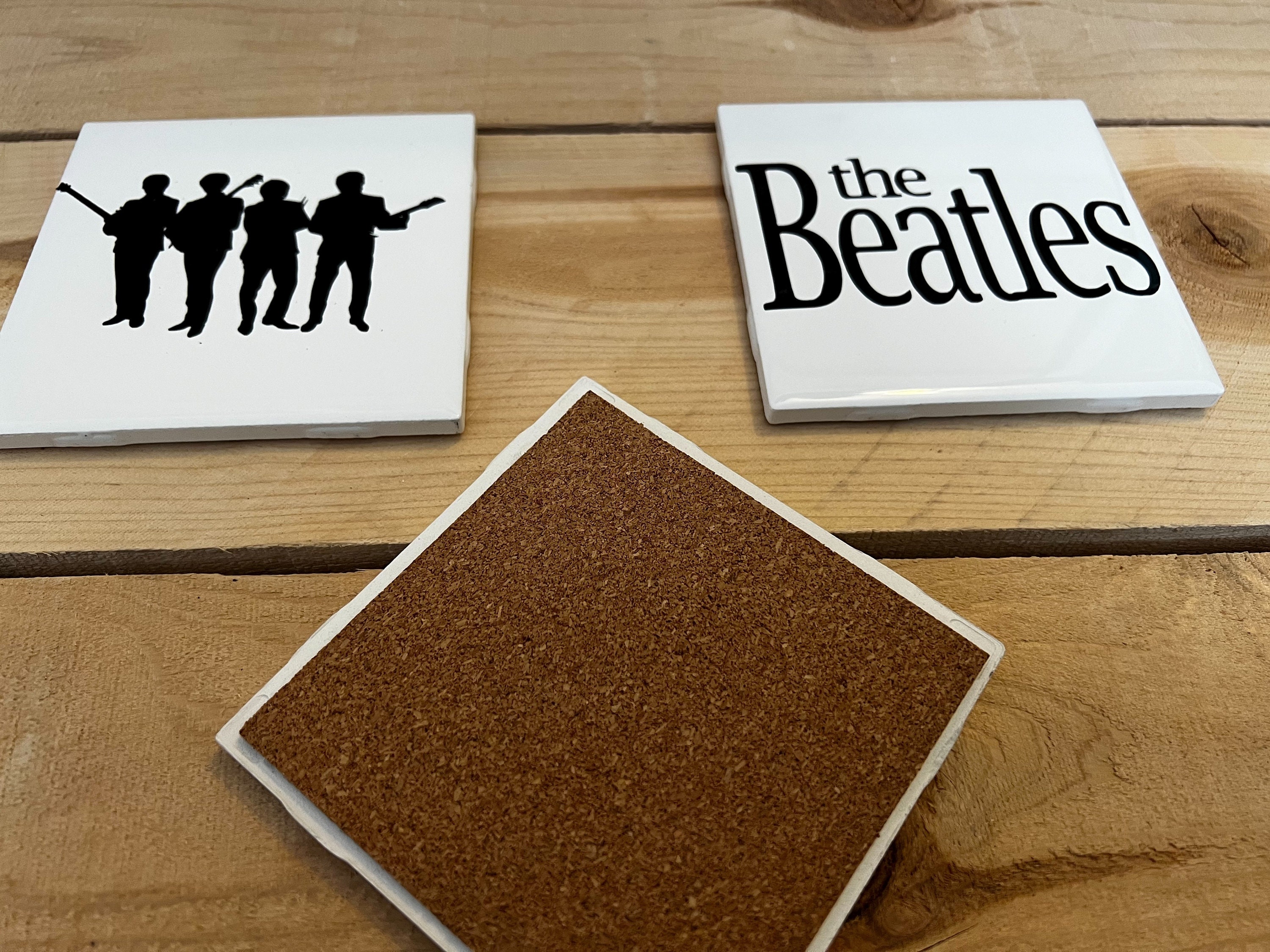 Set of 4 Beatles Coasters Version 2, Desk Coasters, Bar Decor, Father's ...