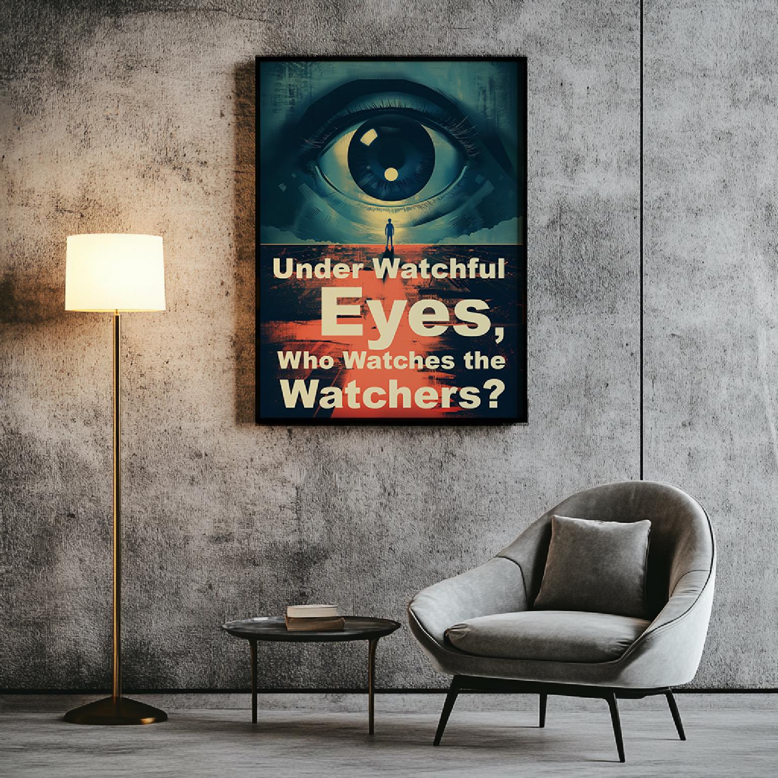1984, George Orwell Dystopia Digital Poster, Big Brother is Watching ...