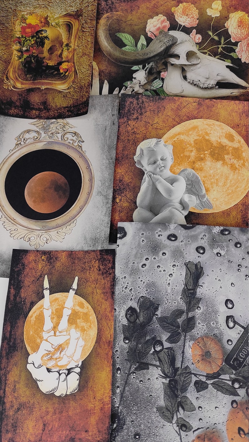 Spooky Printable Ephemera. Halloween Cards. Junk Journal Supplies ...