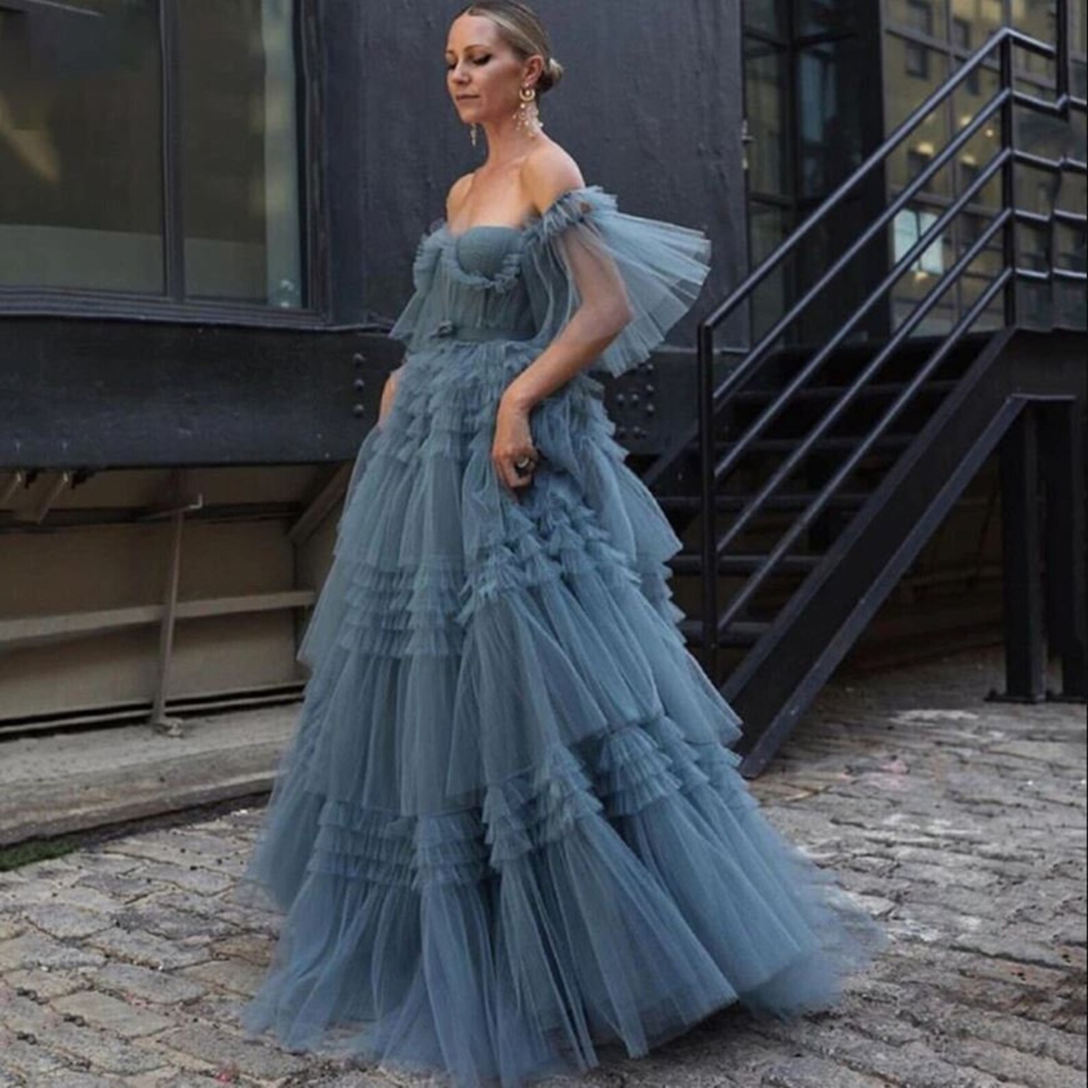 Dusty Blue Fairy Evening / Prom Dresses/ball Gown off the - Etsy