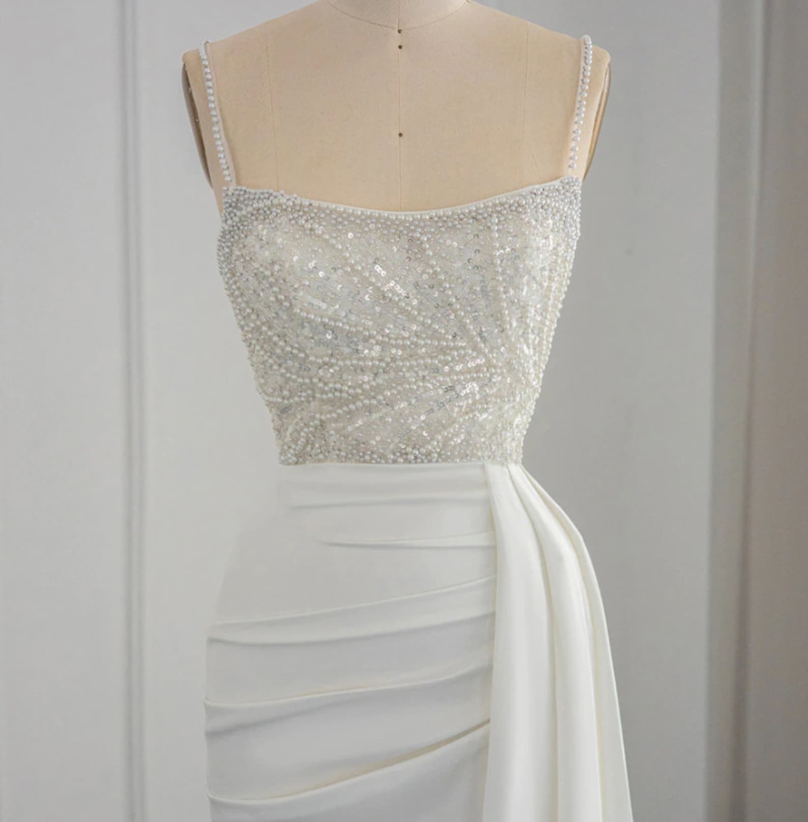 High Quality White Spaghetti Straps Women Wedding Luxury - Etsy