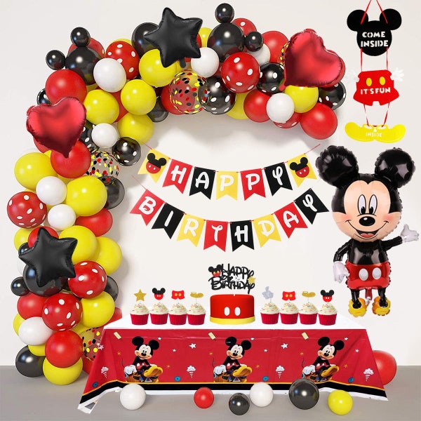 Mickey Mouse Birthday Balloons - Etsy