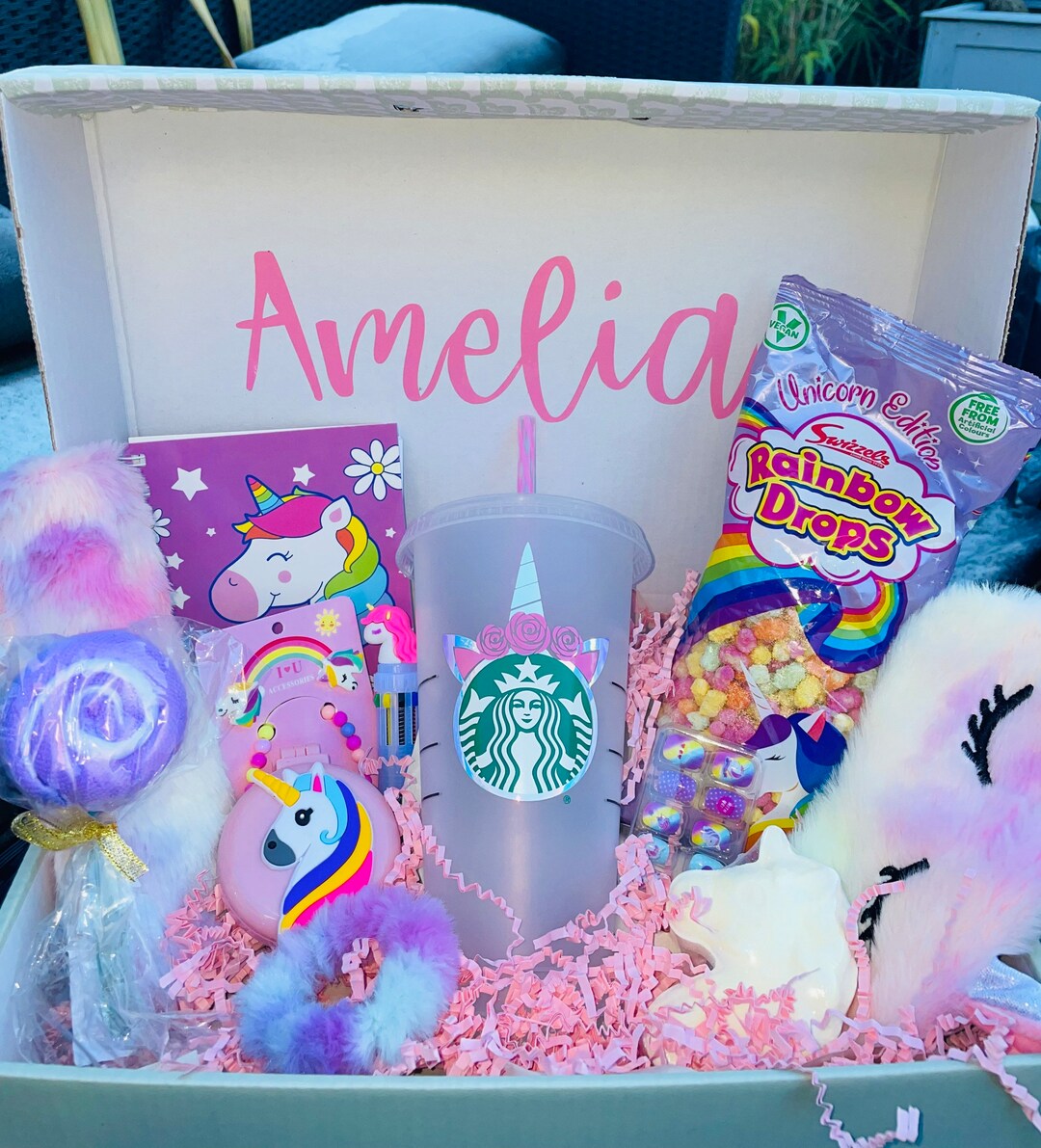UNICORN STARBUCKS HAMPER, Pamper Hamper, Spa, Birthday Gift, Young Girl ...