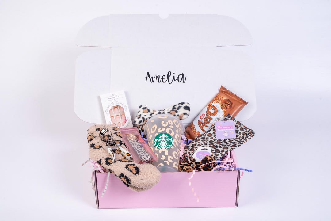 PERSONALISED LEOPARD PRINT Hamper |starbucks | Cheetah Print | Luxury ...