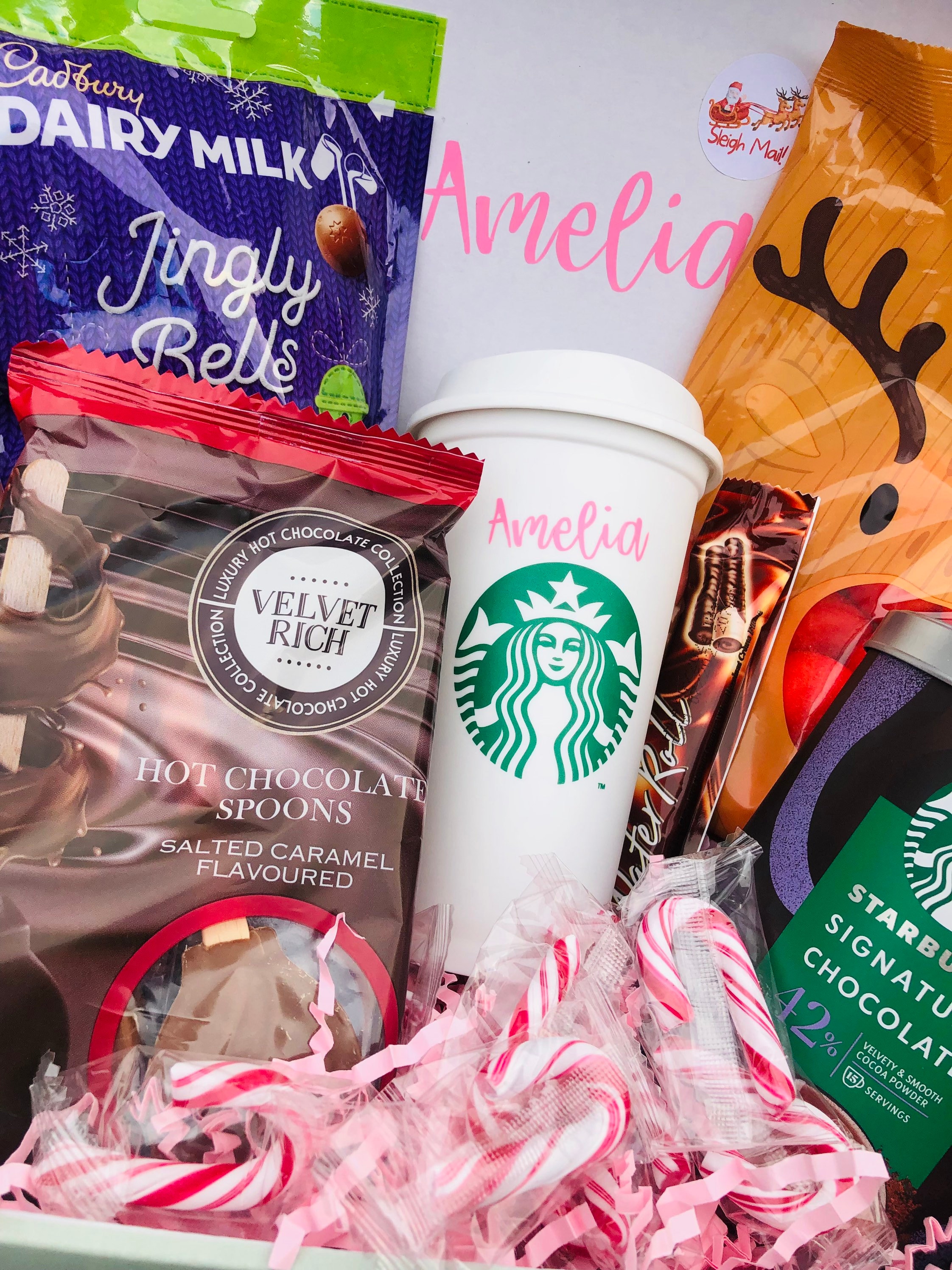 Starbucks Hot Chocolate Personalised Gift Hamper Box Christmas - Etsy UK