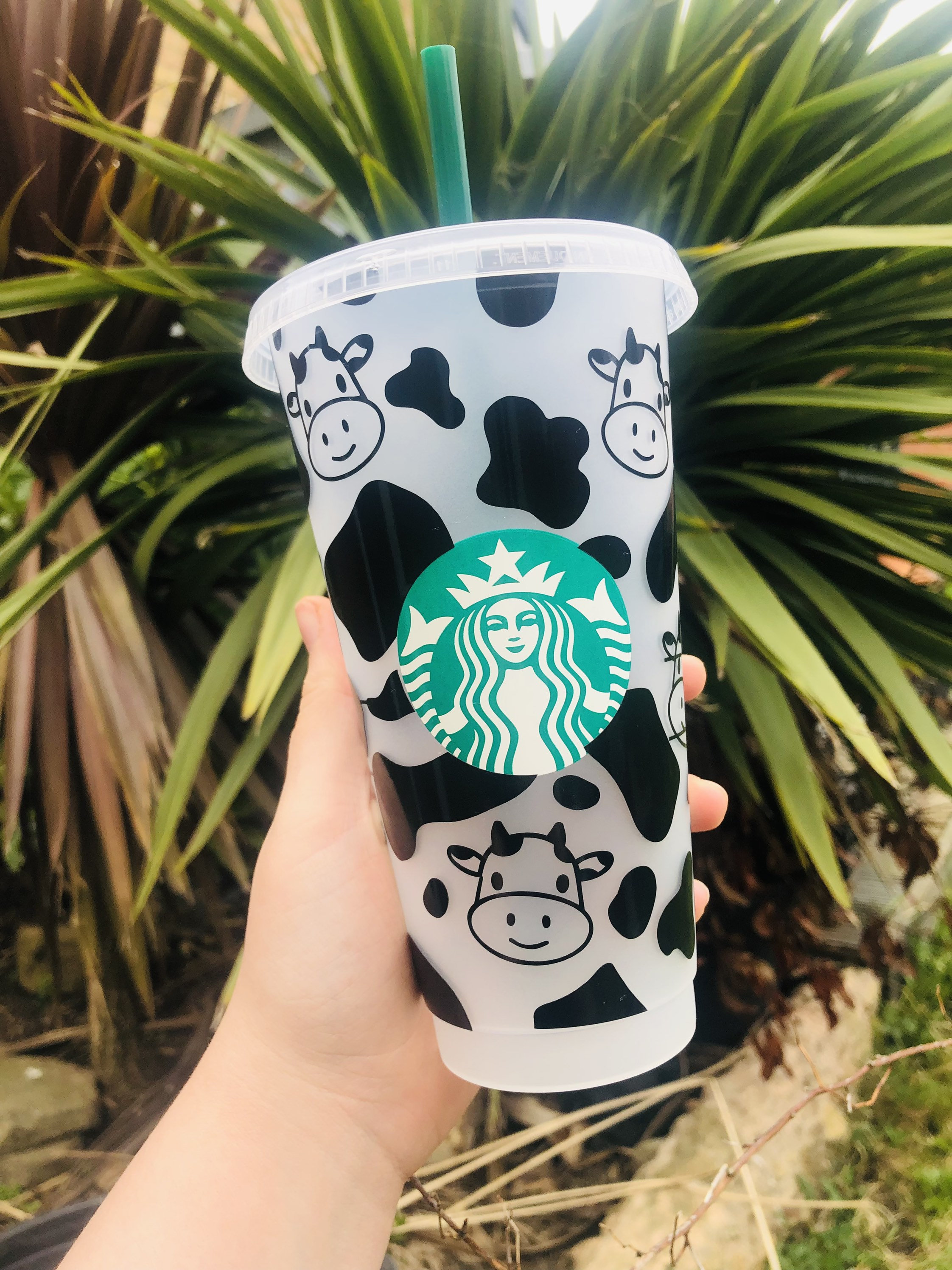 COW FACE STARBUCKS Cup, Cute, Cow Print, Animal, Gift, Present ...