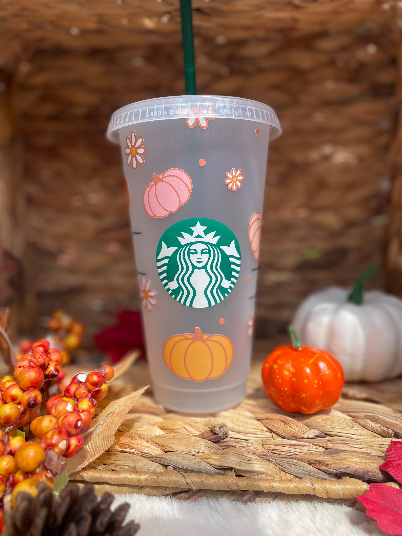 PUMPKIN STARBUCKS CUP | Retro | Autumn | Autumnal | Cosy Vibes | Iced ...