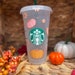 PUMPKIN STARBUCKS CUP | Retro | Autumn | Autumnal | Cosy Vibes | Iced ...