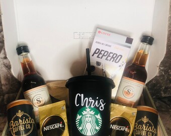 PERSONALISED STARBUCKS HAMPER, Luxury Pamper, Gift Basket, Get Well ...