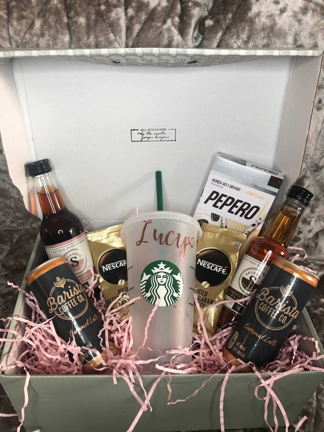 PERSONALISED STARBUCKS Iced Coffee Kit, Hamper, Reusable Cup, Gift ...