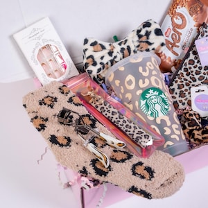 PERSONALISED LEOPARD PRINT Hamper |starbucks | Cheetah Print | Luxury ...