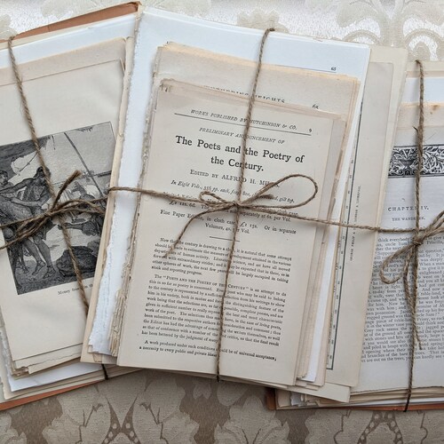 50 Old Book Pages for Junk Journal Scrapbooking or Paper - Etsy