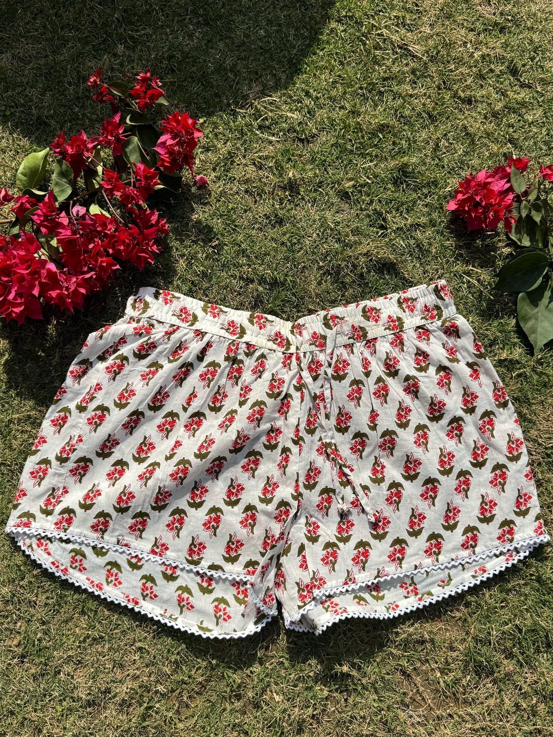 Hand Block Print Cotton Shorts Indian Cotton PJ Shorts Women Summer ...