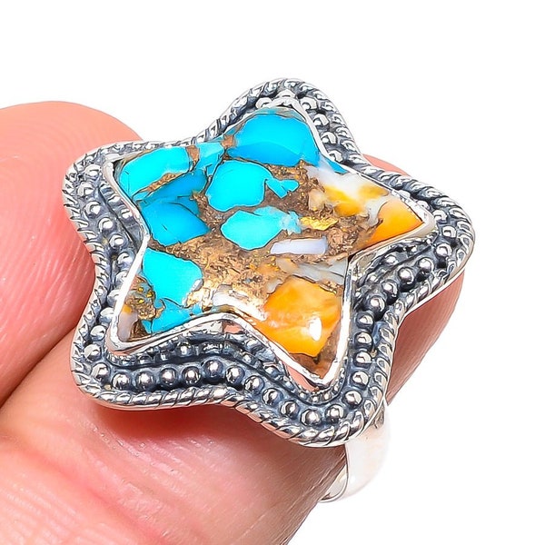 Star Silver Ring - Etsy