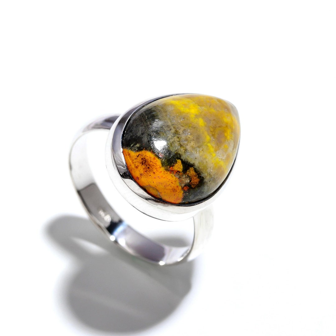 Precious Bumble Bee Ring, Gemstone Ring, Yellow Statement Ring, 925 ...