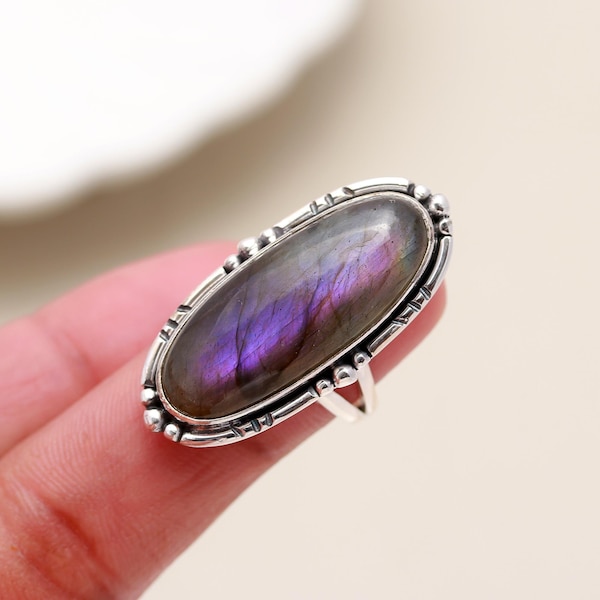Labradorite Ring - Etsy