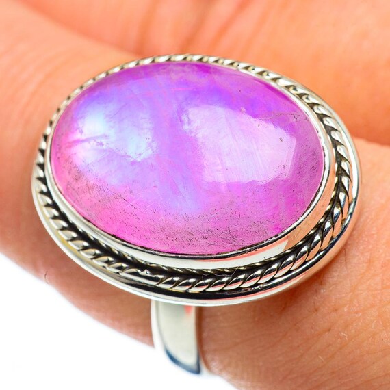 Sterling Silver Pink Moonstone Ring