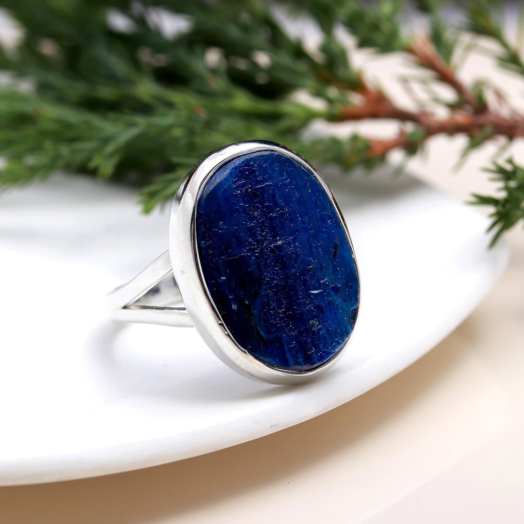 Sparkling Tanzanite Drusy Ring, Gemstone Ring, Blue Band Ring, 925 ...