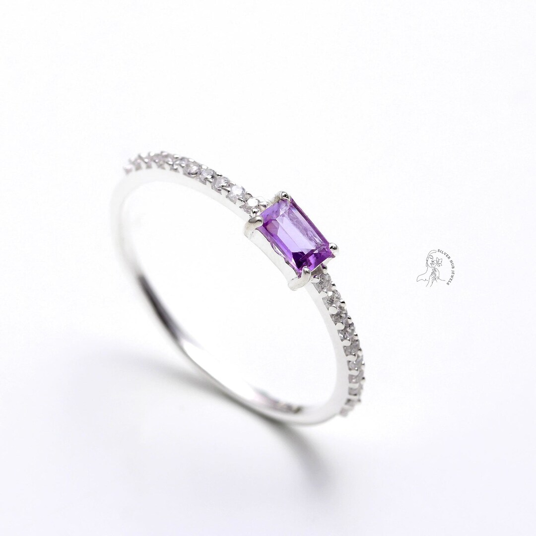 Precious Amethyst Ring, Gemstone Ring, Blue Statement Ring, 925 ...