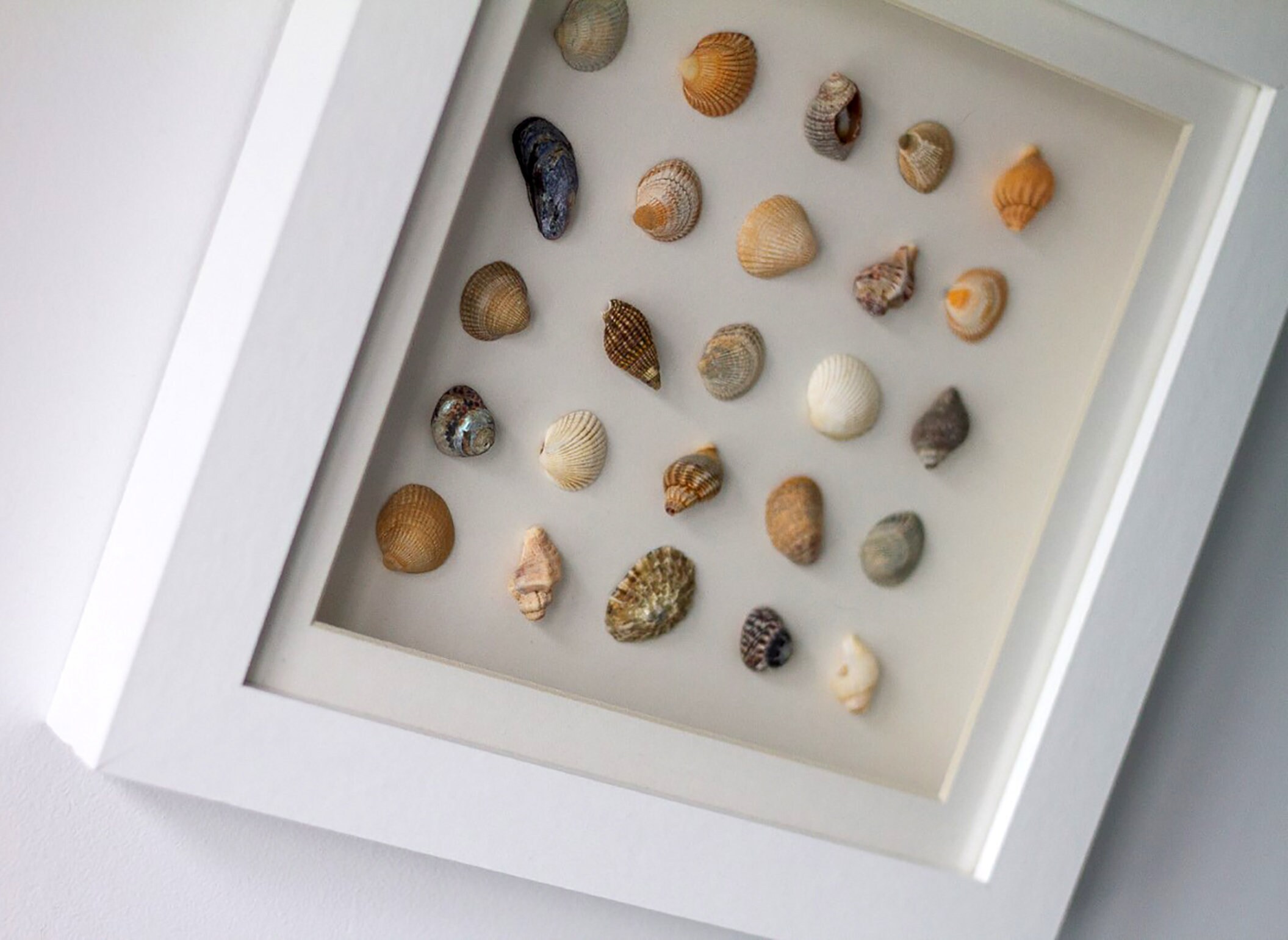 Shell Art Picture Frame Handmade Costal Grid - Etsy