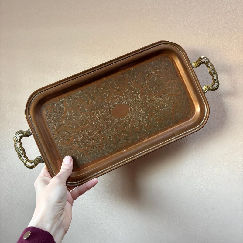 Large Copper Tray - Etsy