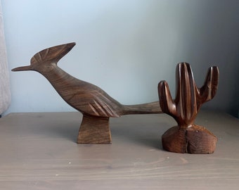 Wood Carved Roadrunner - Etsy